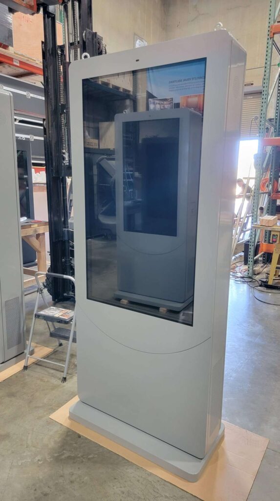 Dual-Sided Outdoor Kiosk - Metal Body Climate Controlled - Screen ...