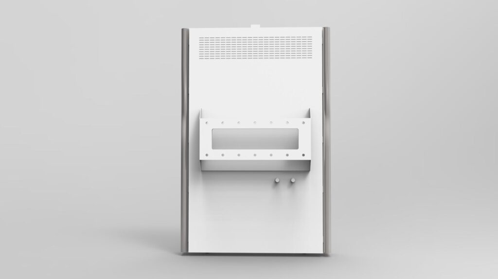 Indoor Wall Mounted Kiosk - Glass Front, Silver Sides - Screen ...