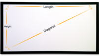 Diagonal Projection Screen Size Calculator and Aspect Ratio