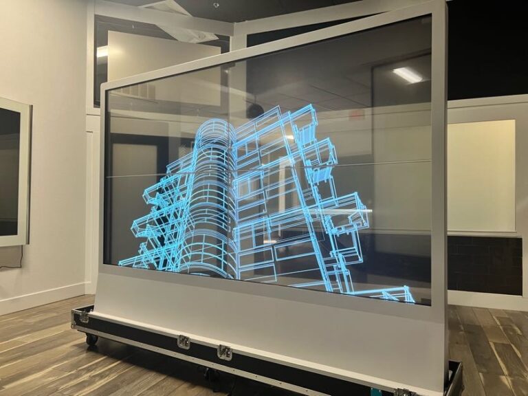Transparent OLED Wall Rental - Holographic - LED Spheres Walls Floors ...