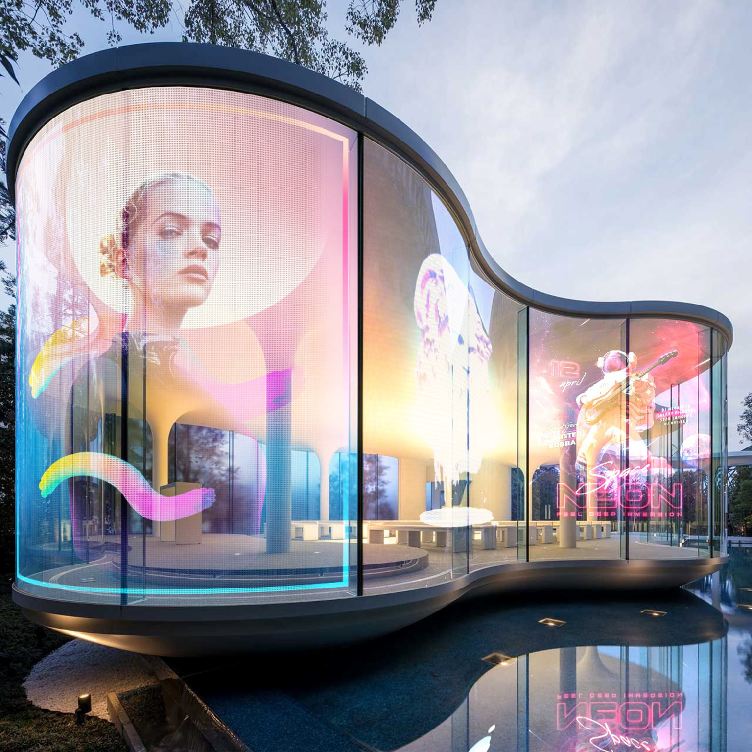 Transparent LED Film - Screen Solutions International - Holographic ...